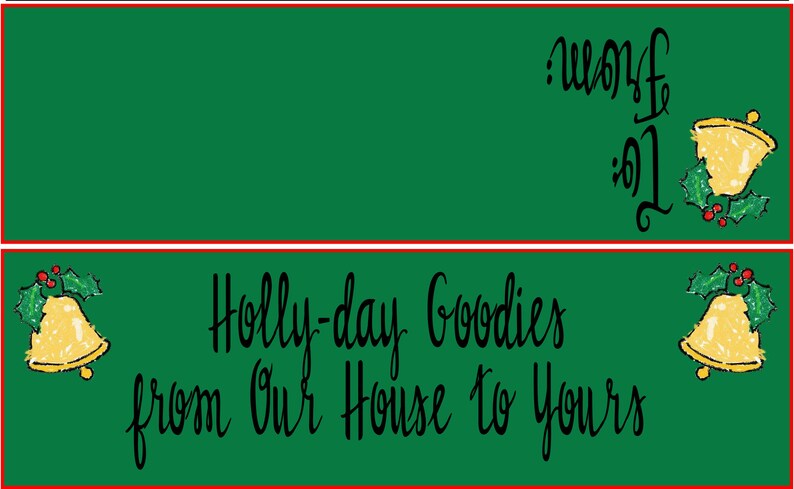 TREAT Toppers-holly-day Goodies-3 Sizes for Different Treat - Etsy