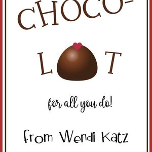 APPRECIATION GIFT Tag-fun Chocolate Tag teacher or Volunteer - Etsy