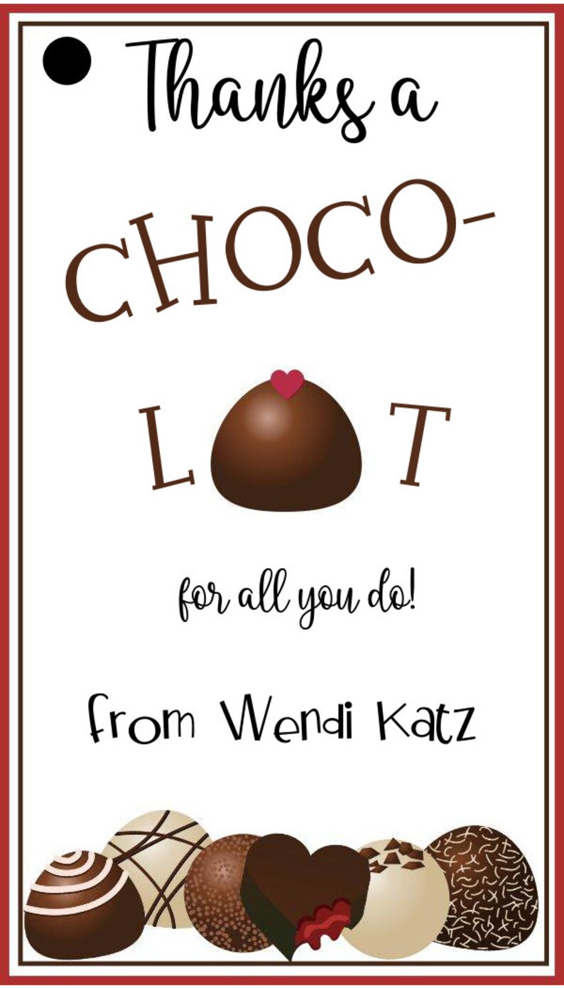 APPRECIATION GIFT Tag-fun Chocolate Tag teacher or Volunteer - Etsy