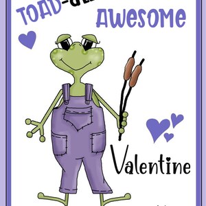 FROG VALENTINE CARD Templates for Kids-valentines Day Cards - Etsy