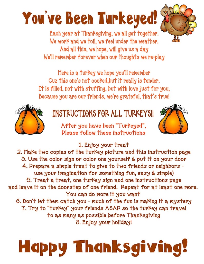 You've Been Turkeyed Game Enjoy Thanksgiving This Year With This Fun ...