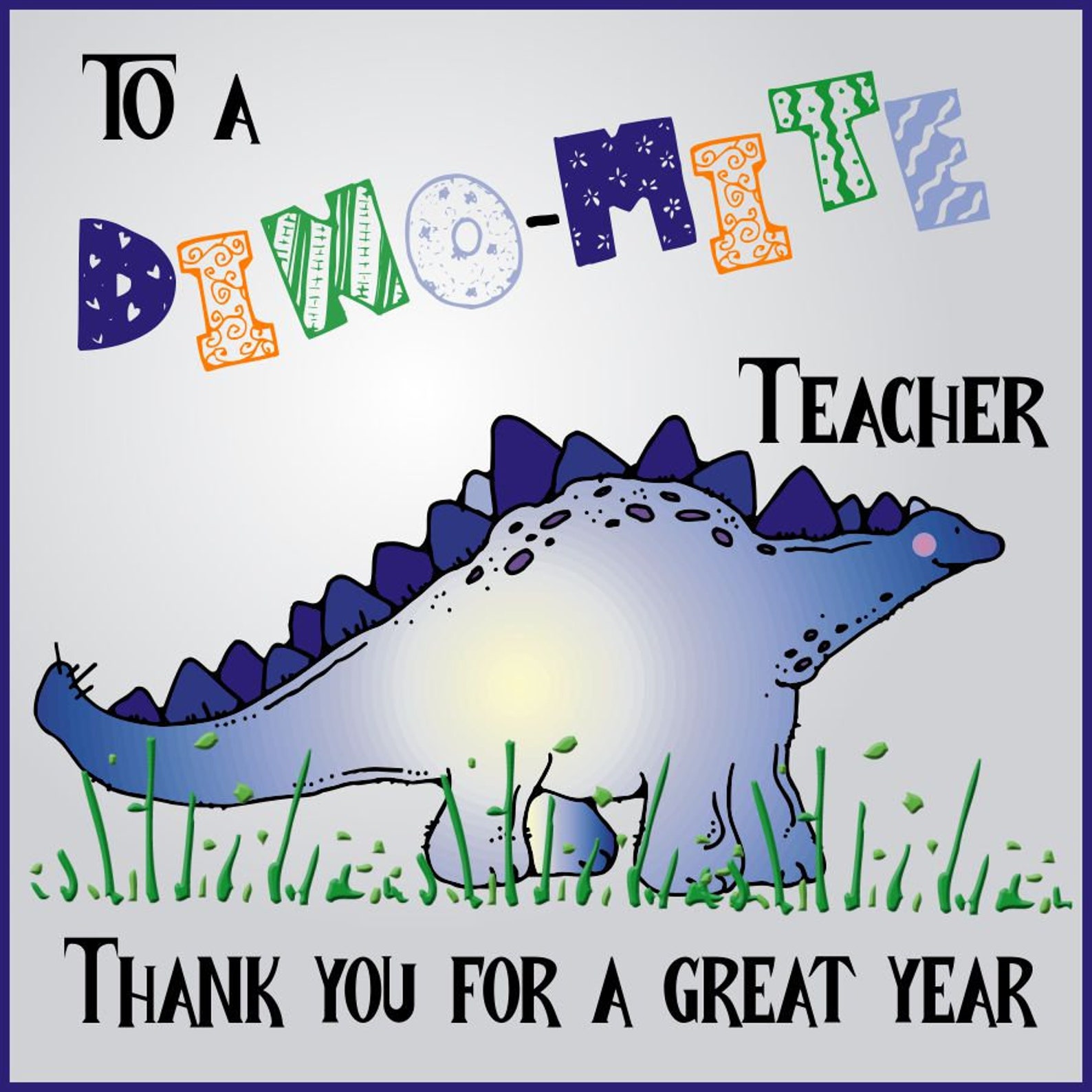 DINOSAUR TEACHER APPRECIATION Gift Tags-6 Color Designs-individual and ...