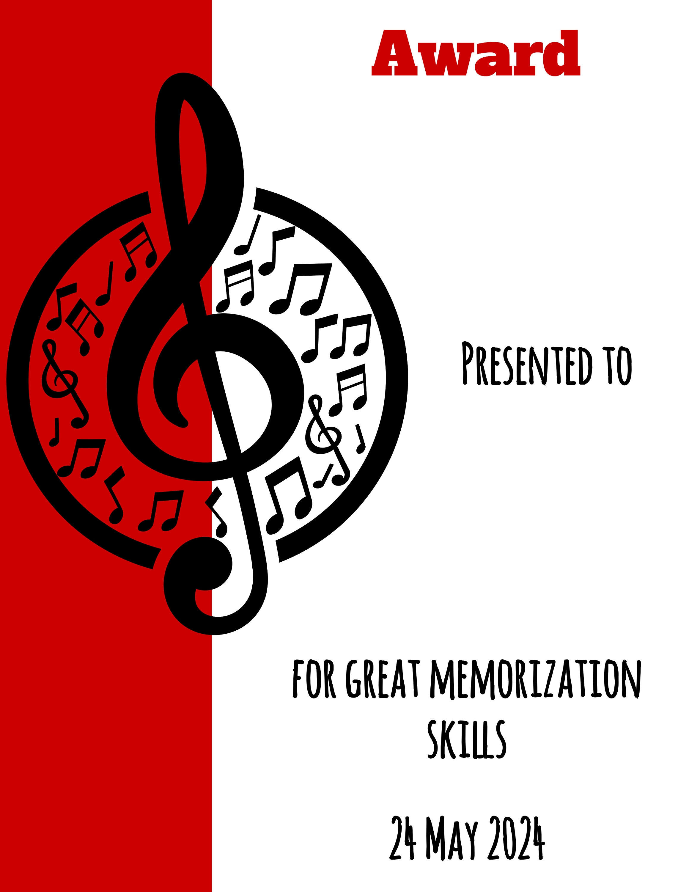 MUSIC AWARD Certificate-completely Editable-change All Colors and Text ...