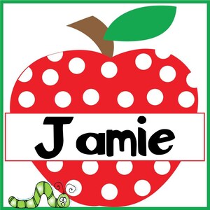 Apple School Tag Templates-perfect for the Classroom-teacher-student ...