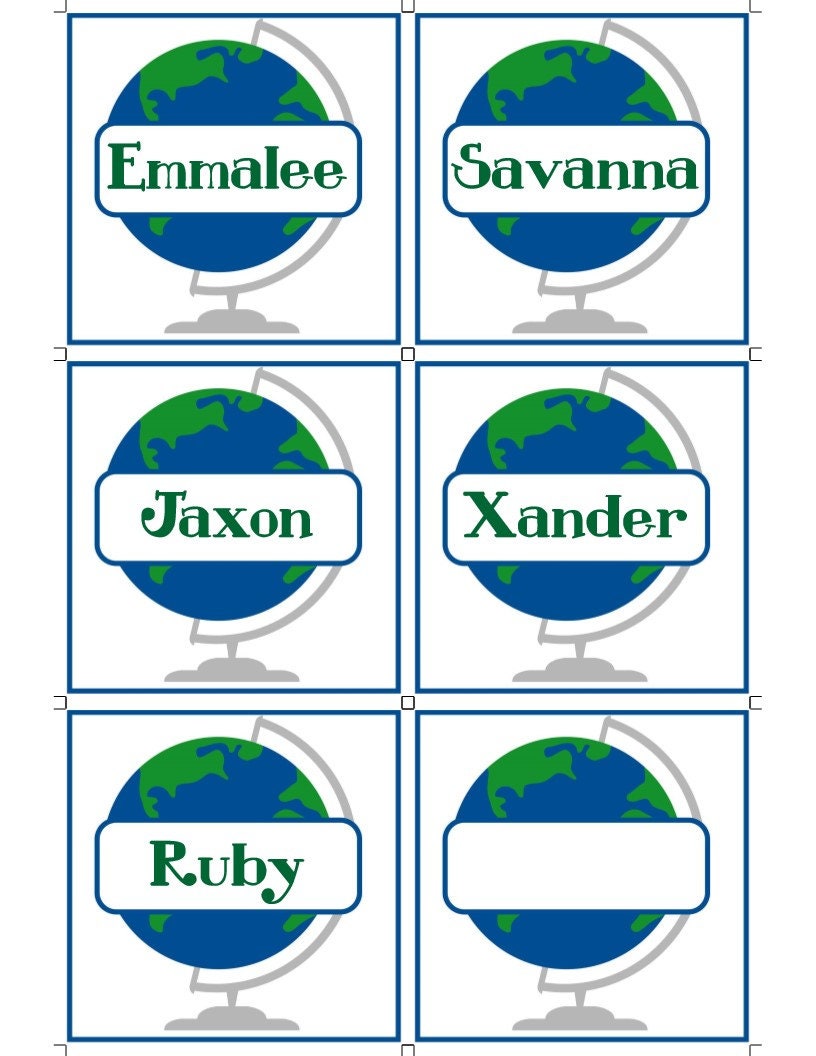 School Tags for Students and Desks-3 Sizes-personalize Each One-great ...