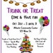 TRUNK OR TREAT Flyer Templates-2 Sizes-spooky Balloons-treat - Etsy