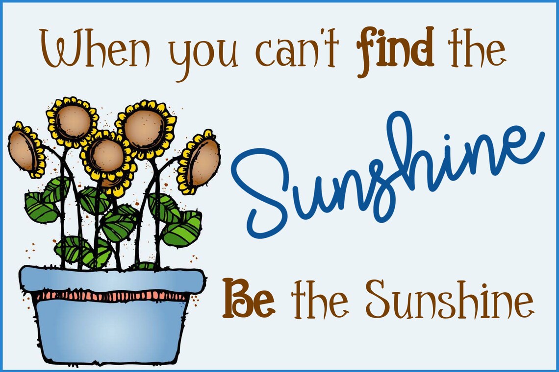 SUNSHINE CARD TEMPLATES-6 Different Designs to Cheer Someone - Etsy