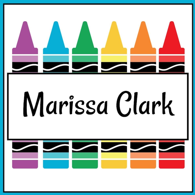 Crayon Name and Desk Tag Templates: Editable Classroom Tags and Labels ...