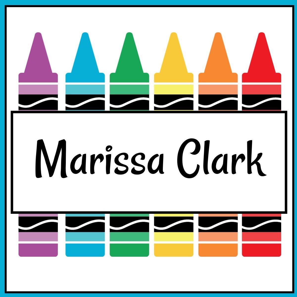 BOX OF CRAYONS Name and Desk Tag Templates-editable Text to Personalize ...
