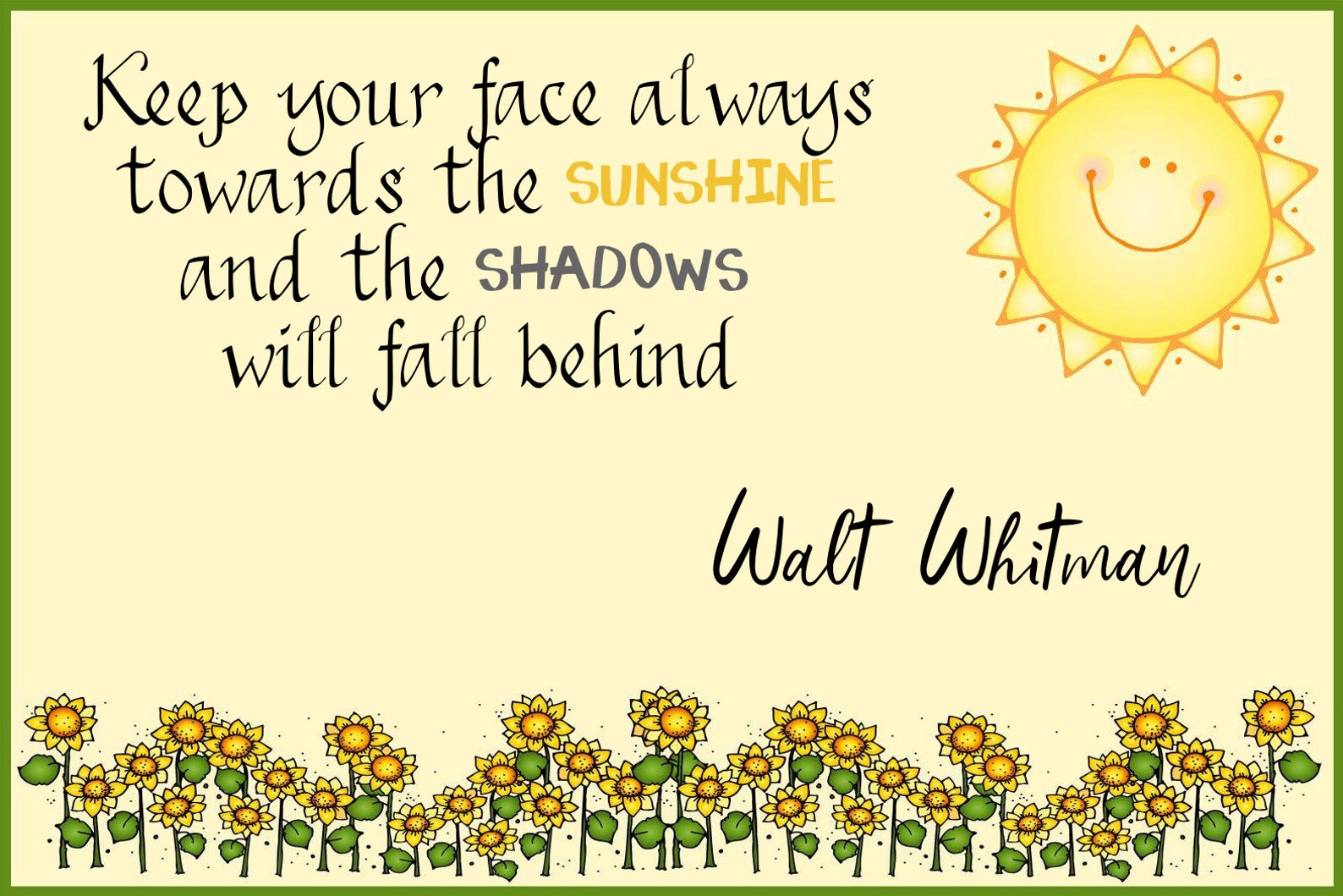 SUNSHINE CARD TEMPLATES-6 Different Designs to Cheer Someone - Etsy
