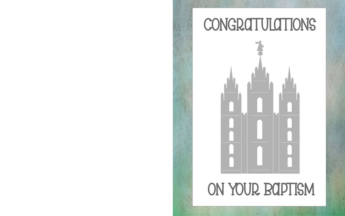 Lds Baptism Card Printable - Printable
