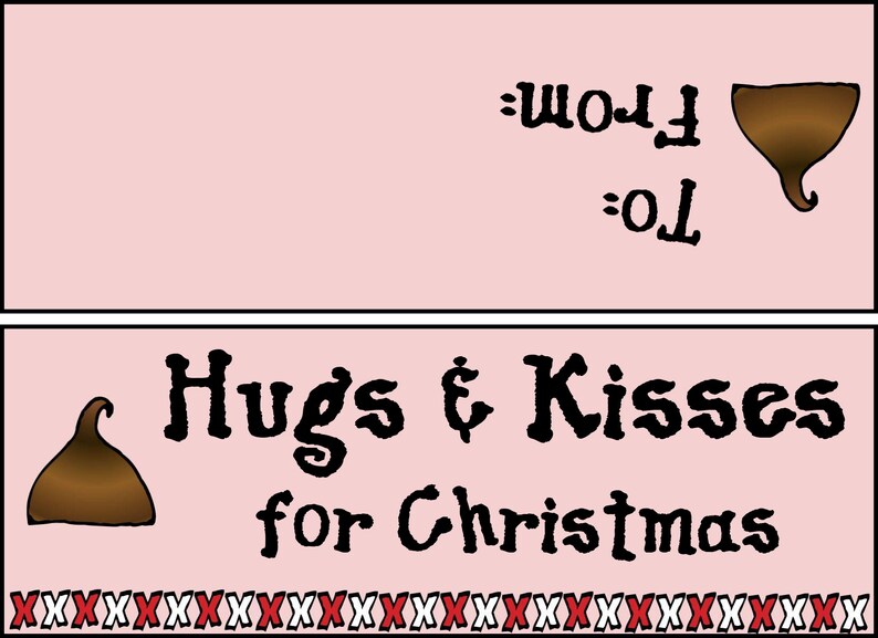 TREAT Toppers-hugs & Kisses-3 Sizes for Different Treat Bags-edit All ...