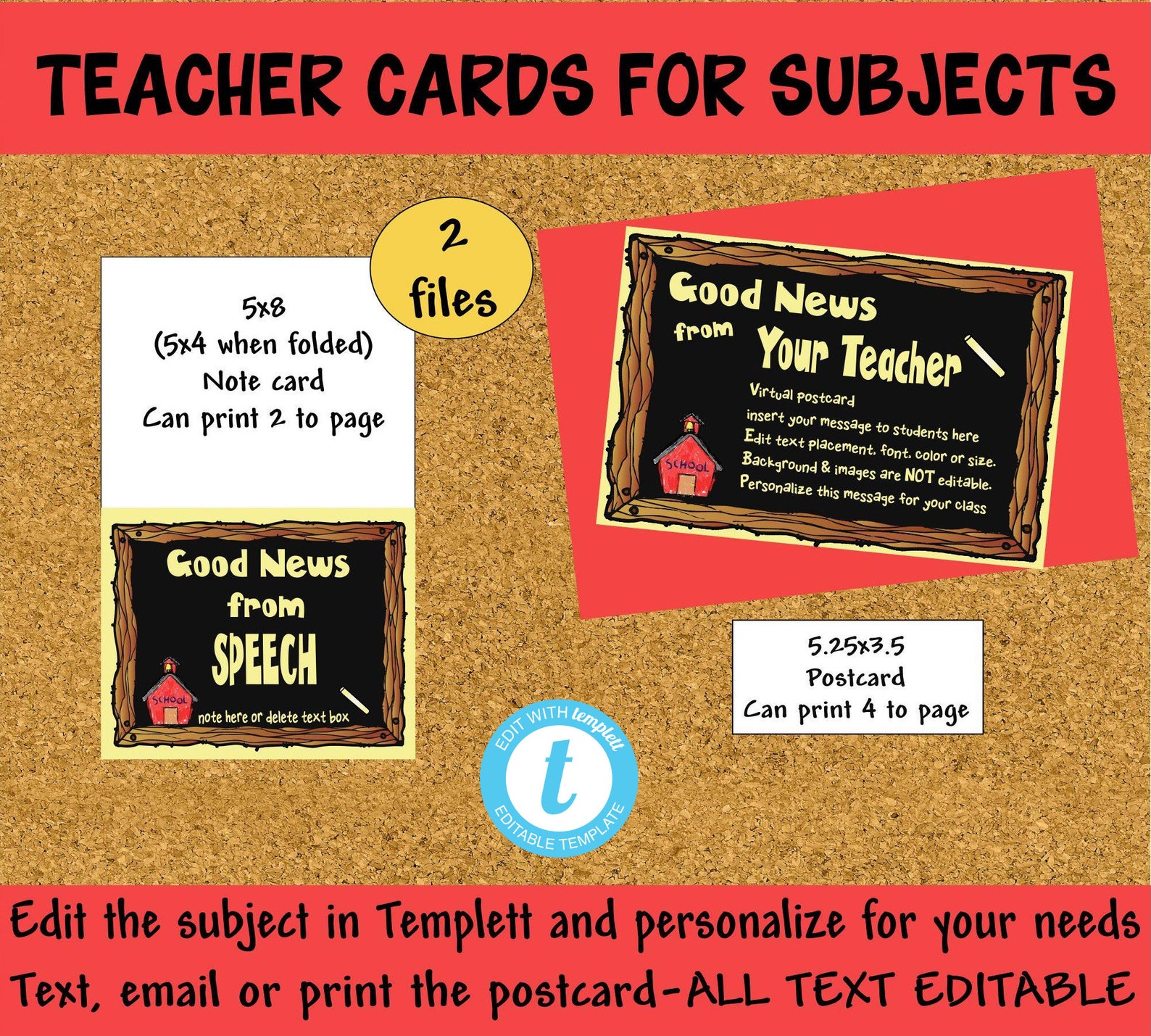 SCHOOL SUBJECT CARDS for Teachers-any Subject-7 Designs-14 - Etsy