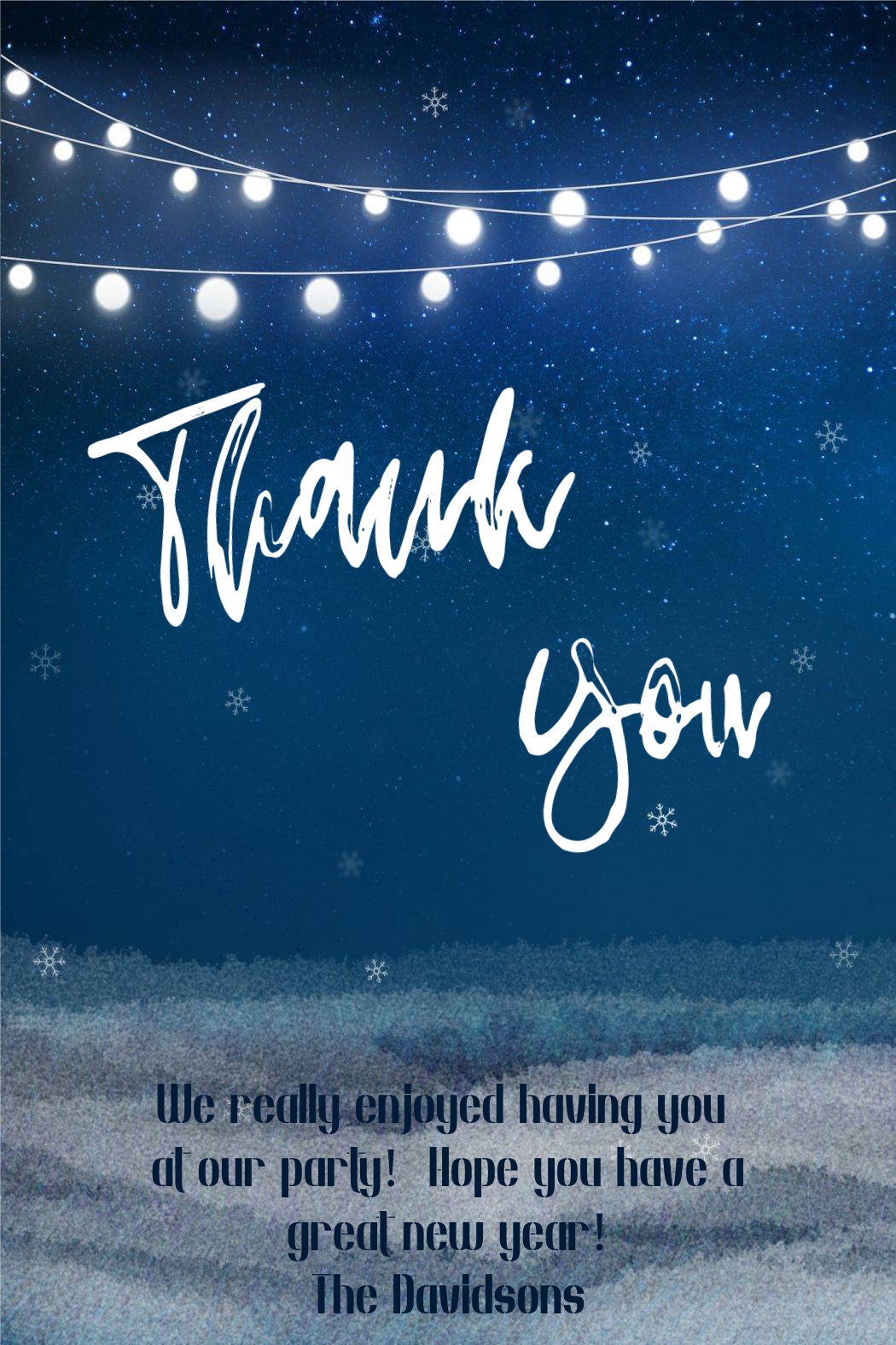 MIDNIGHT BLUE Holiday Party Invitation-glowing White Lights-editable ...