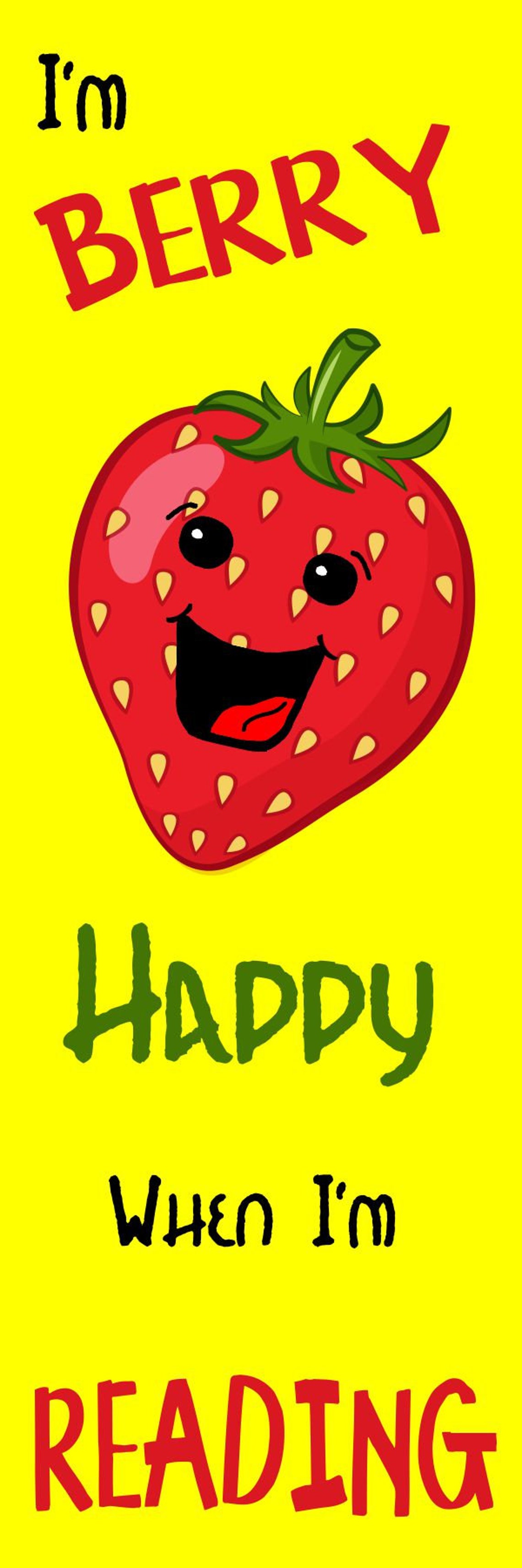 CUTE FRUITY BOOKMARK Templates to Encourage Reading-banana-strawberry ...
