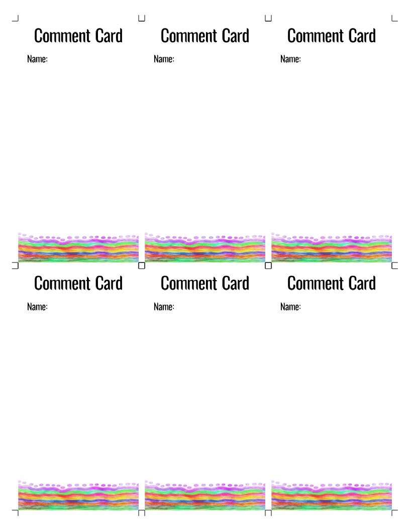 RECITAL Program-comment Card-award Certificate- Bright & Colorful With ...