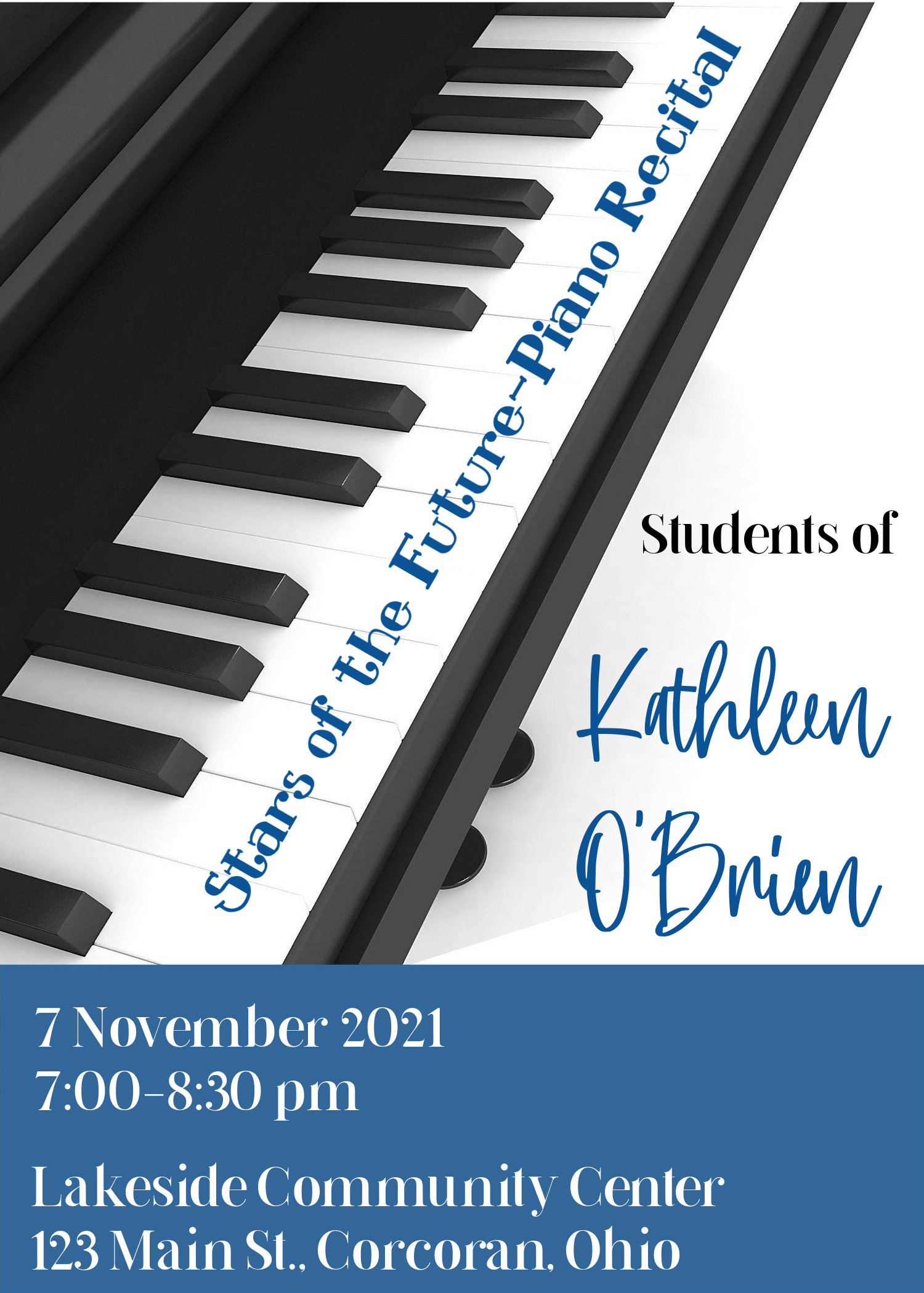 Editable Piano Recital Invitation Template-piano Keyboard-color of ...