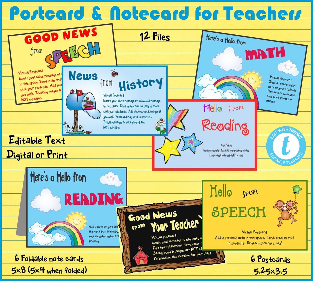 SCHOOL SUBJECT CARDS for Teachers-any Subject-7 Designs-14 - Etsy