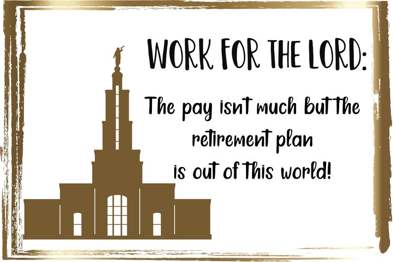 WORK for the LORD Inspirational Quote-san Antonio Temple-gift Tag-3 ...
