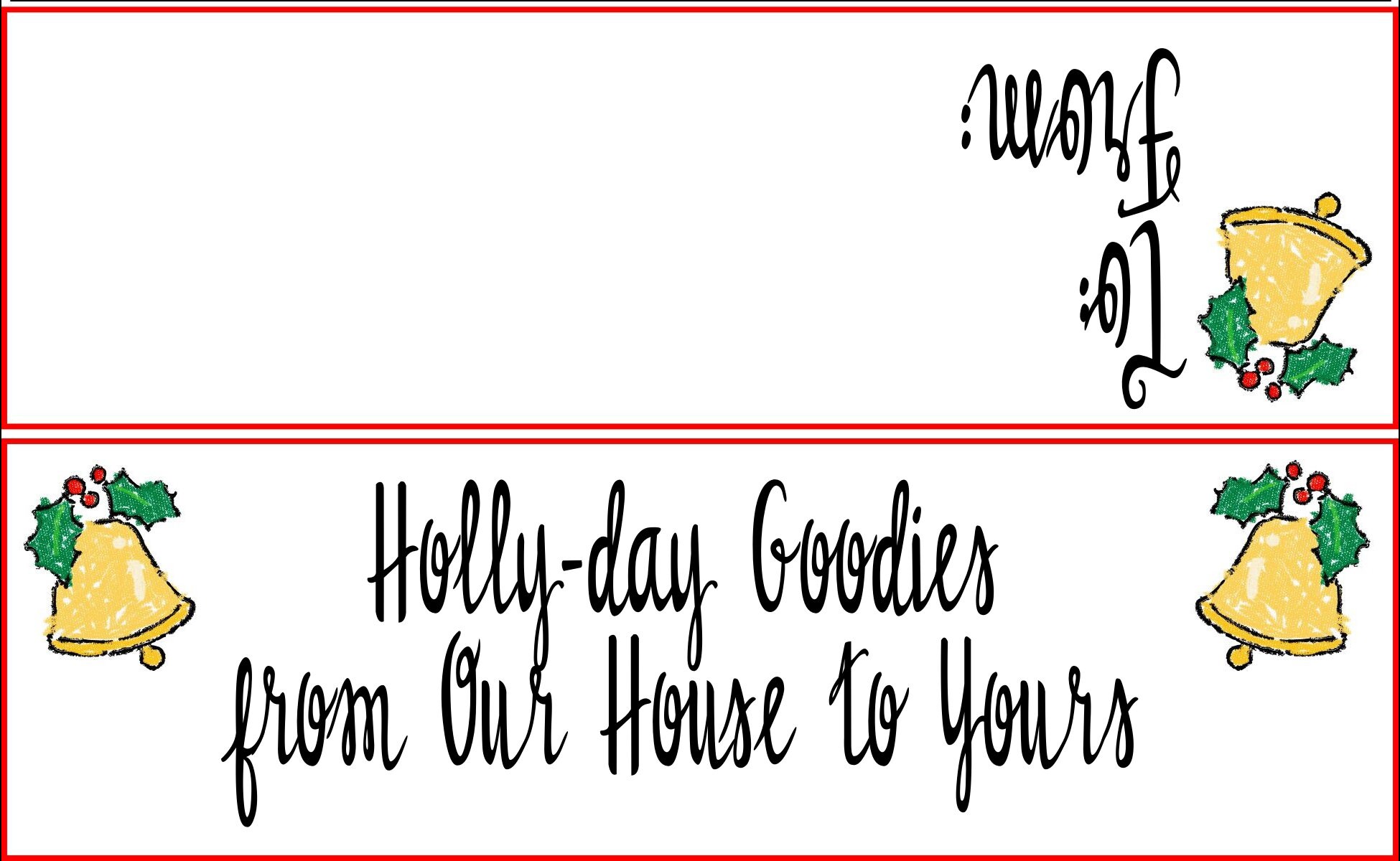 TREAT Toppers-holly-day Goodies-3 Sizes for Different Treat - Etsy