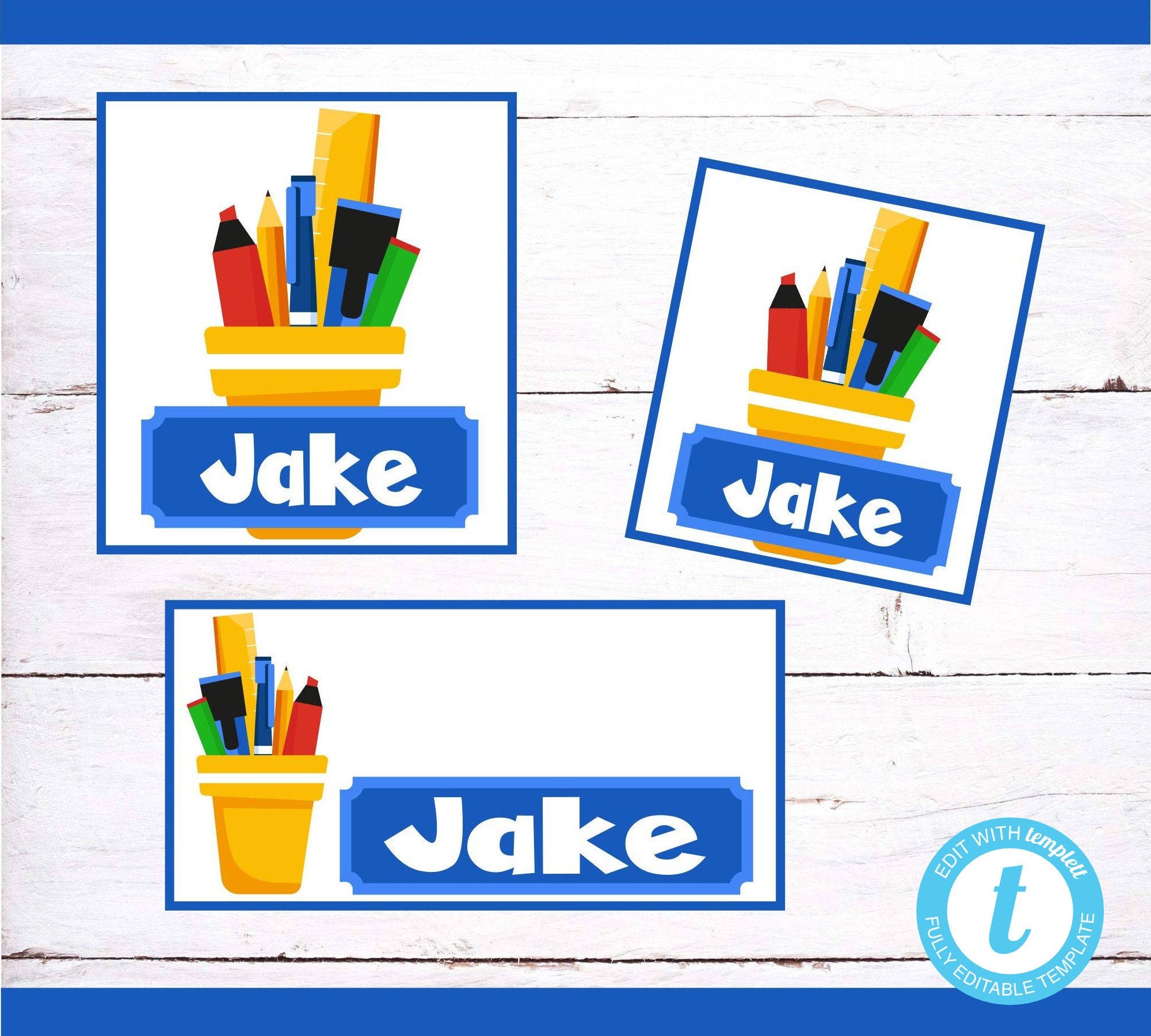Pencil Cup School Tag Templates for the School Classroom-teacher and ...