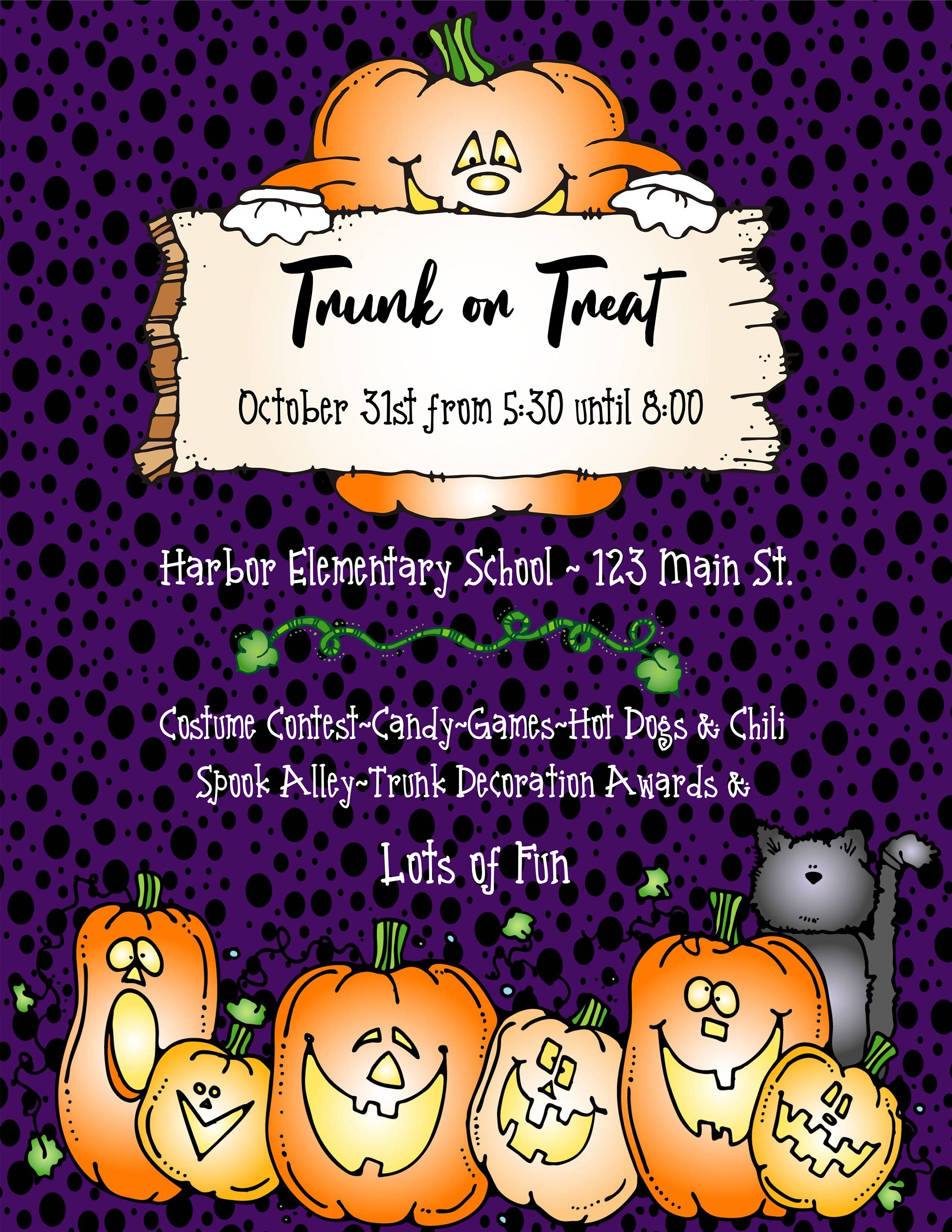 TRUNK OR Treat-editable Template-4 Files to Customize Your Flyer ...