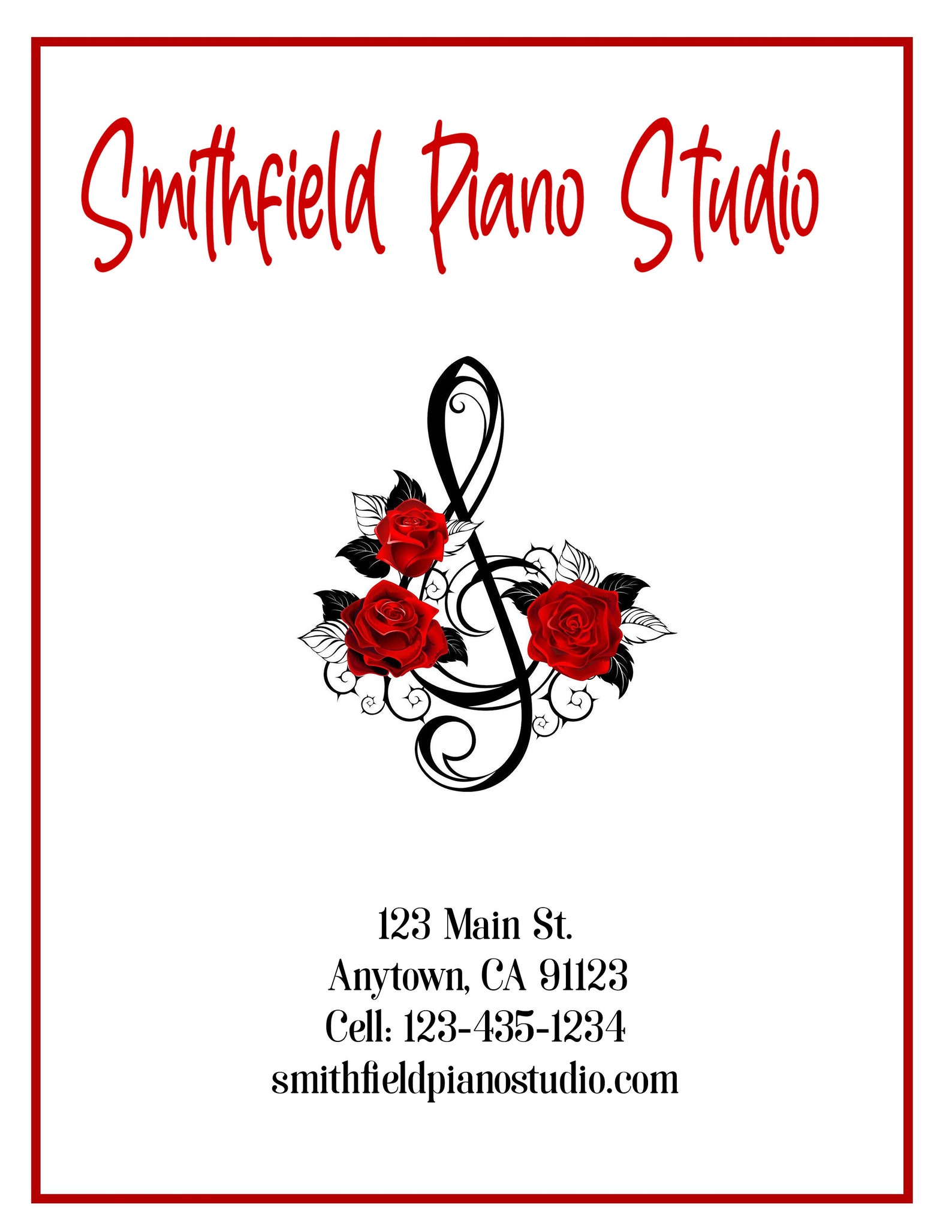 PIANO LESSON BINDER Cover Templates-5 Different Styles-let Each Student ...