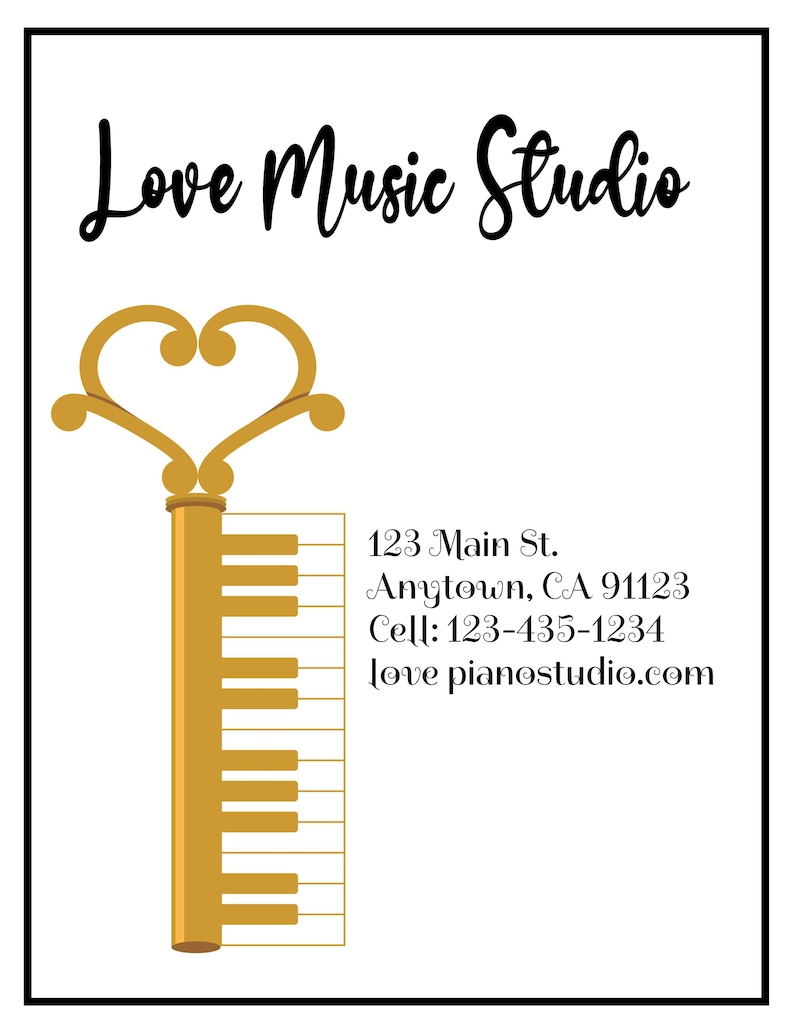 PIANO LESSON BINDER Cover Templates-choose From 5 Different - Etsy