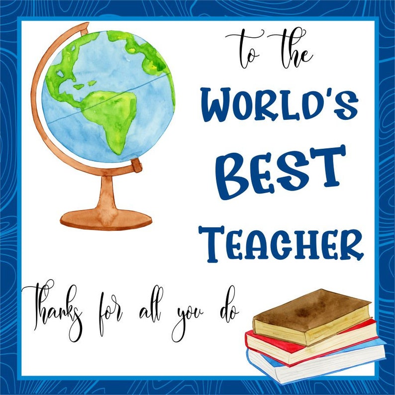 6 TEACHER APPRECIATION Gift Tags-best Teacher-berry Best-hands Down ...