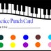 PIANO PRACTICE PUNCH Cards-color and Black & White-great - Etsy