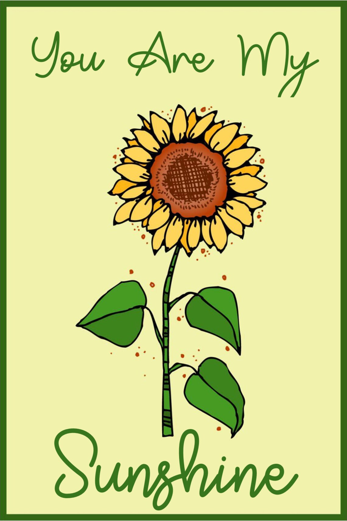 SUNSHINE CARD TEMPLATES-6 Different Designs to Cheer Someone - Etsy