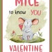 6 CUTE ANIMAL Valentine Card Templates-valentines Day Card for Kids ...