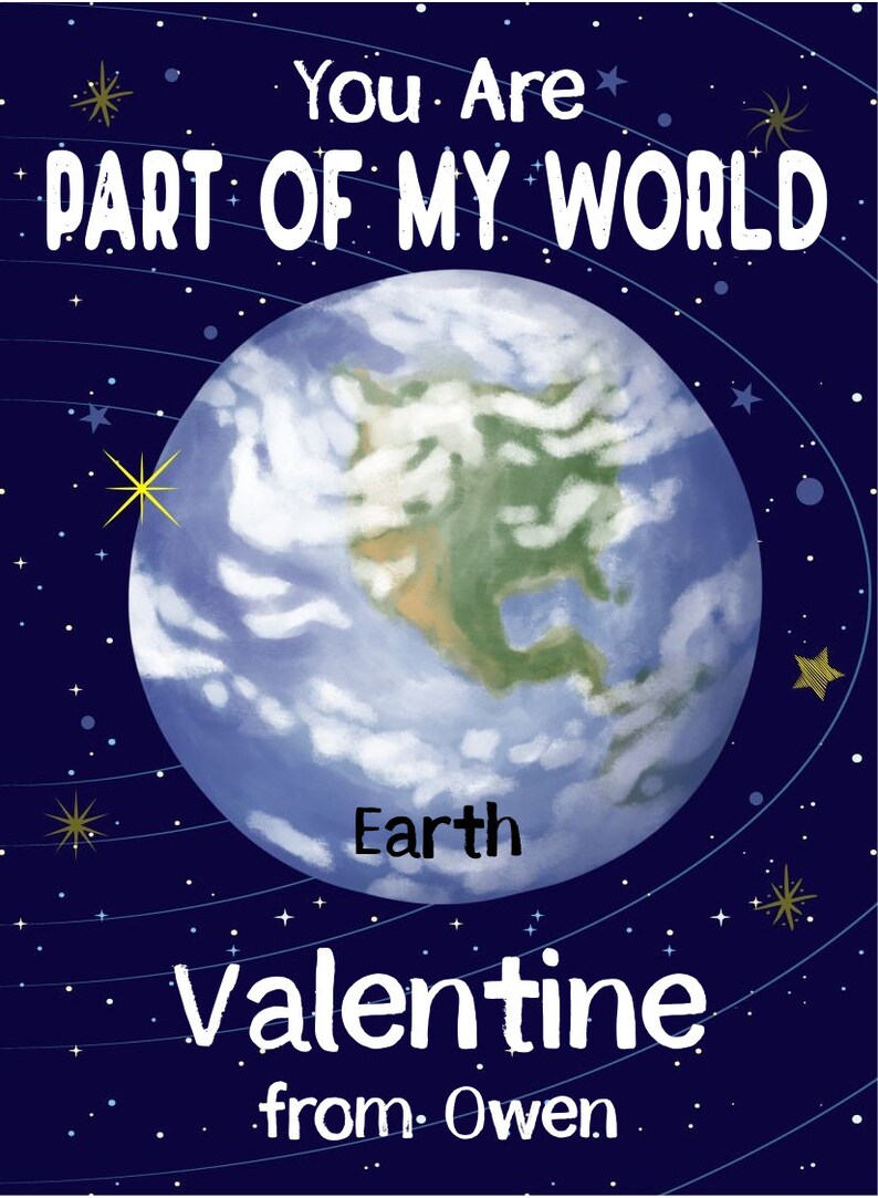 SOLAR SYSTEM Valentines-colorful Planets With Color and White ...