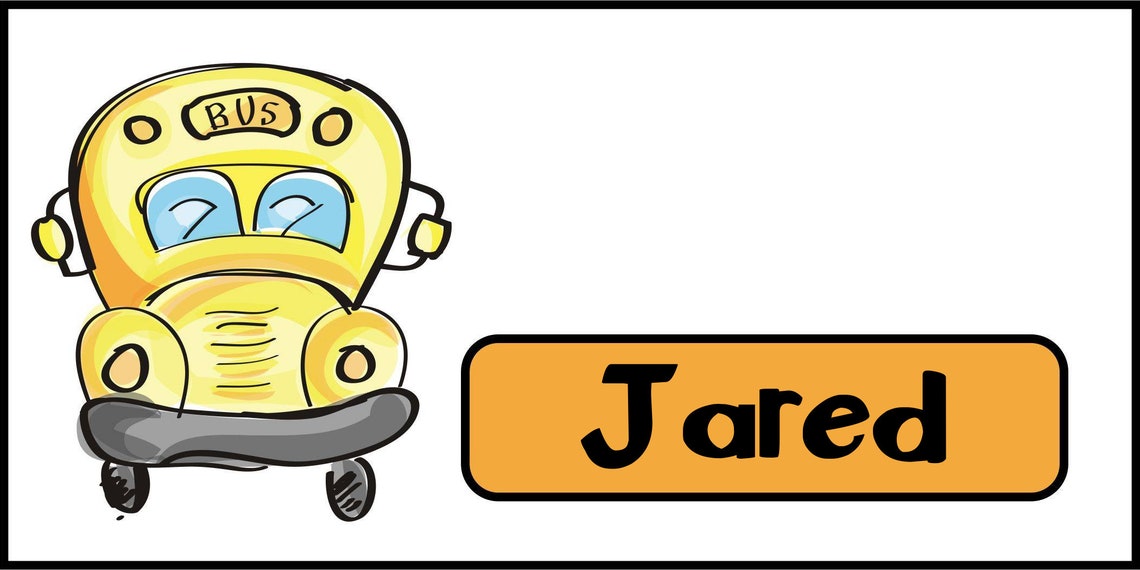 Bus School Tag Templates-perfect for the Classroom-teacher-student ...