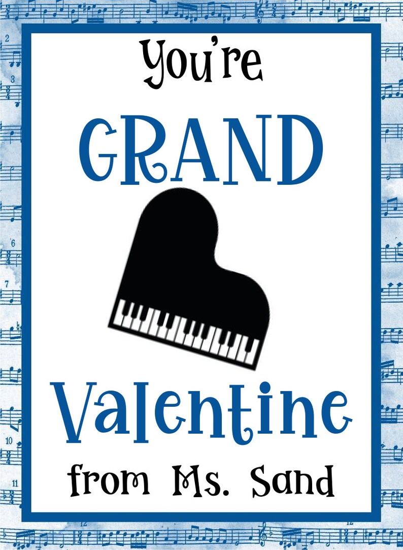 6 MUSICAL Valentines-fun Music Valentines-music Teachers or Students ...