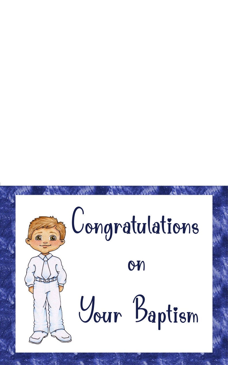 LDS Baptism Card Templates-boy & Girl in White-perfect for 8th Birthday ...