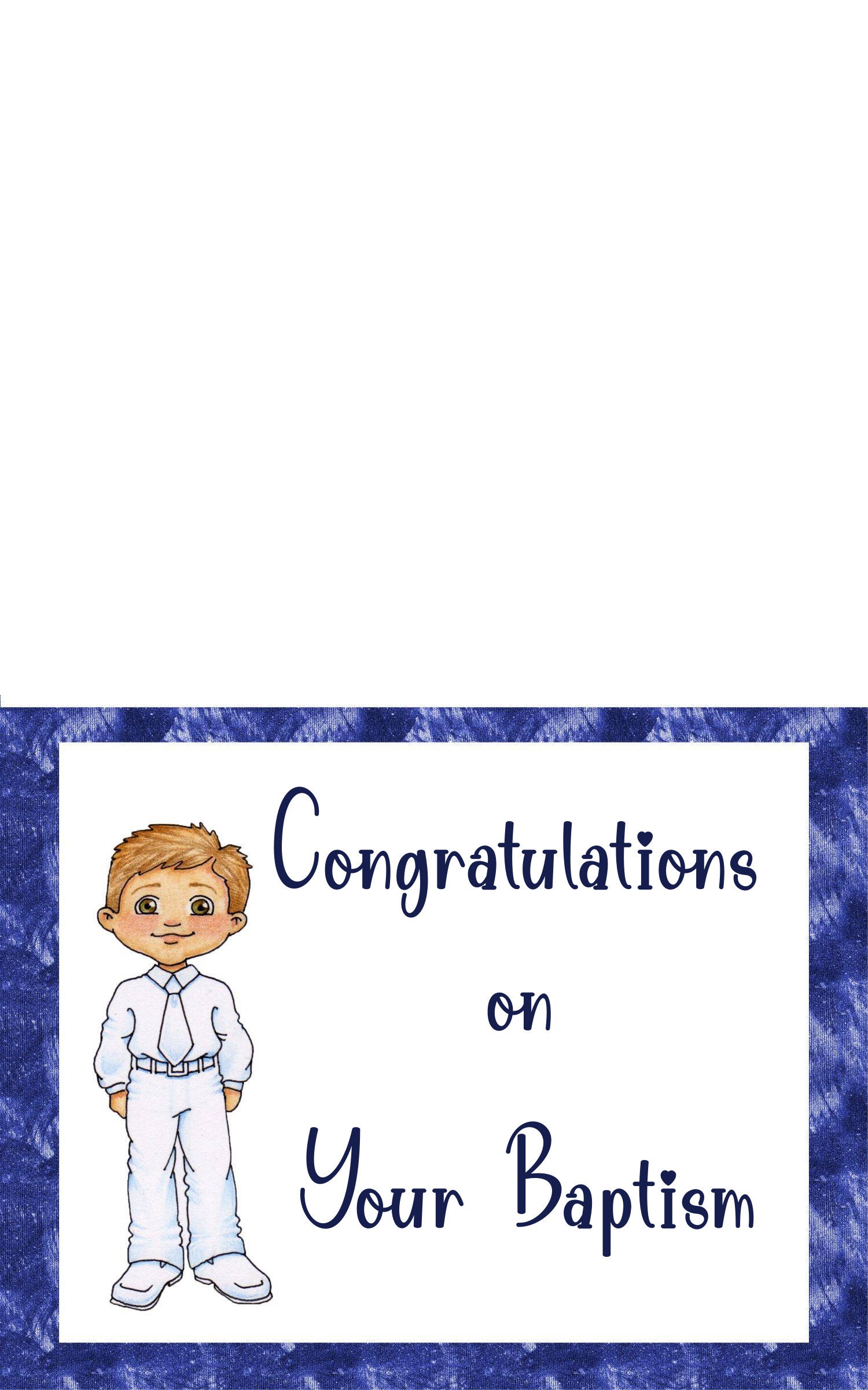 LDS Baptism Card Templates-boy & Girl in White-perfect for 8th Birthday ...