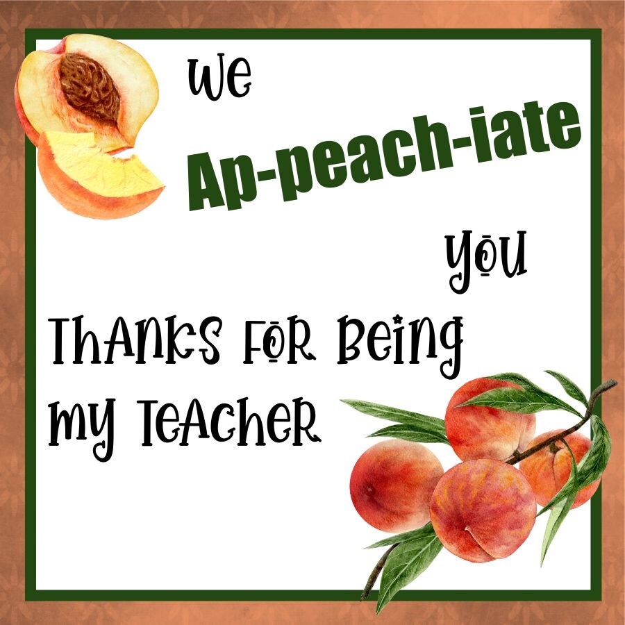 TEACHER APPRECIATION Gift Tags for Teachers -staff-personnel-others ...