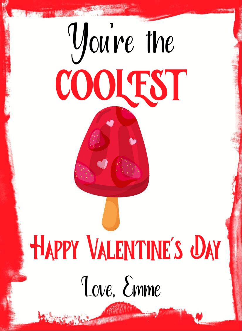 6 FUN ICE CREAM Valentine Templates Ice Cream Treats in Different ...