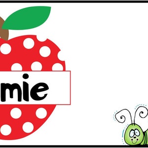Apple School Tag Templates-perfect for the Classroom-teacher-student ...