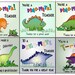 DINOSAUR TEACHER APPRECIATION Gift Tags-6 Color Designs-individual and ...