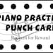 Piano Practice Punch Cards: Student Incentive, Color & B/W (instant ...