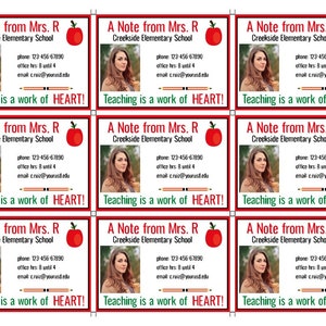 MEET THE TEACHER Flyer-teacher Contact Card-teacher Memo Note Card ...