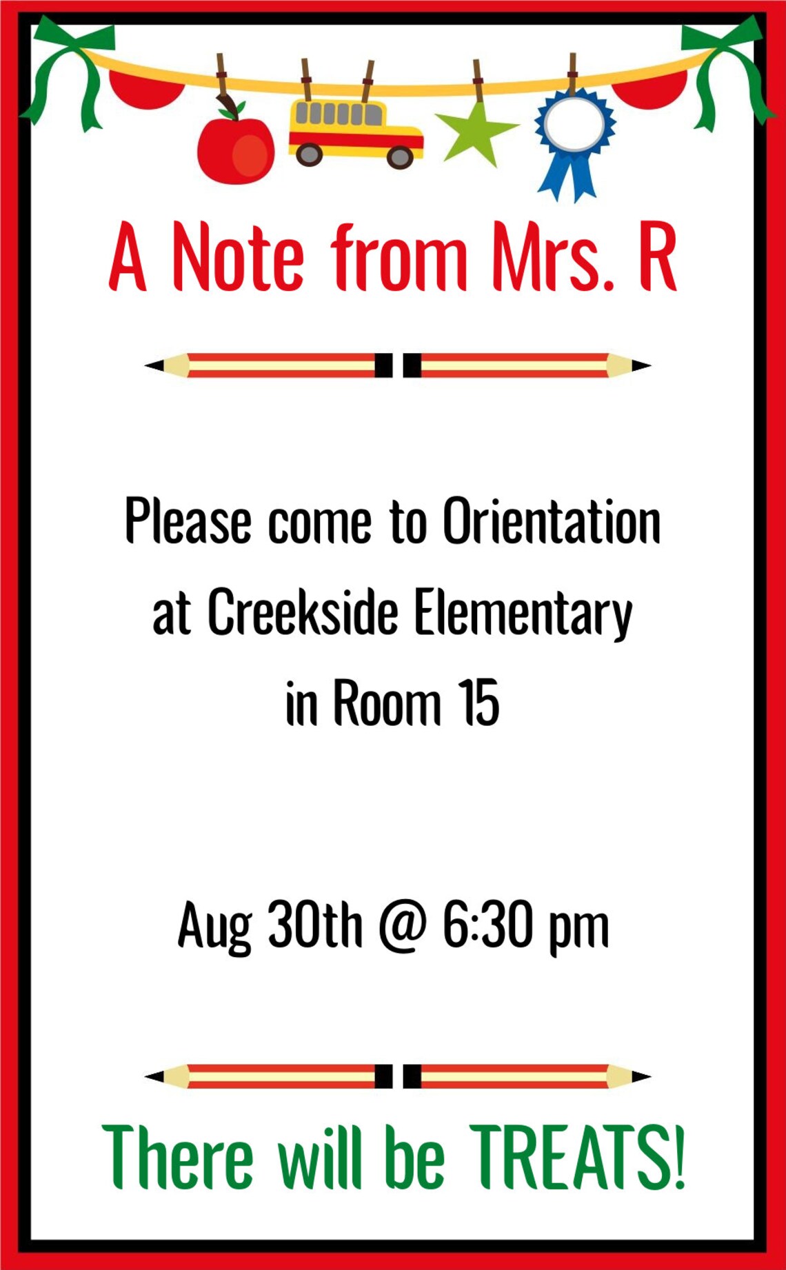 MEET THE TEACHER Flyer-teacher Contact Card-teacher Memo Note Card ...