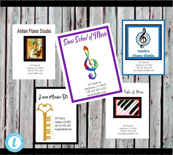 PIANO LESSON BINDER Cover Templates-choose From 5 Different - Etsy