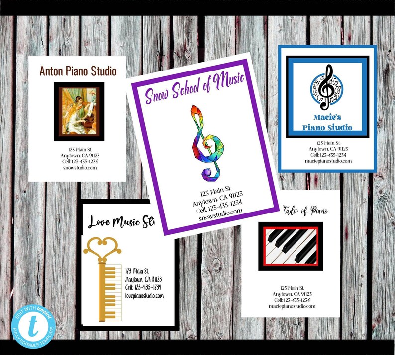 PIANO LESSON BINDER Cover Templates-choose From 5 Different - Etsy