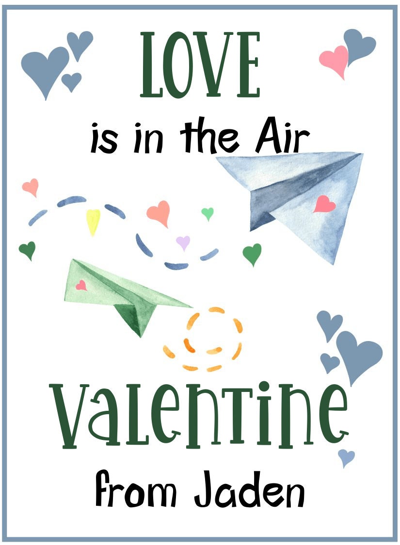 AIRPLANE VALENTINE Templates-hot Air Balloons-paper Airplanes ...