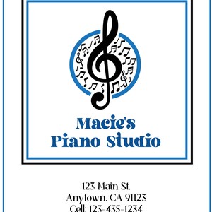 PIANO LESSON BINDER Cover Templates-choose From 5 Different - Etsy