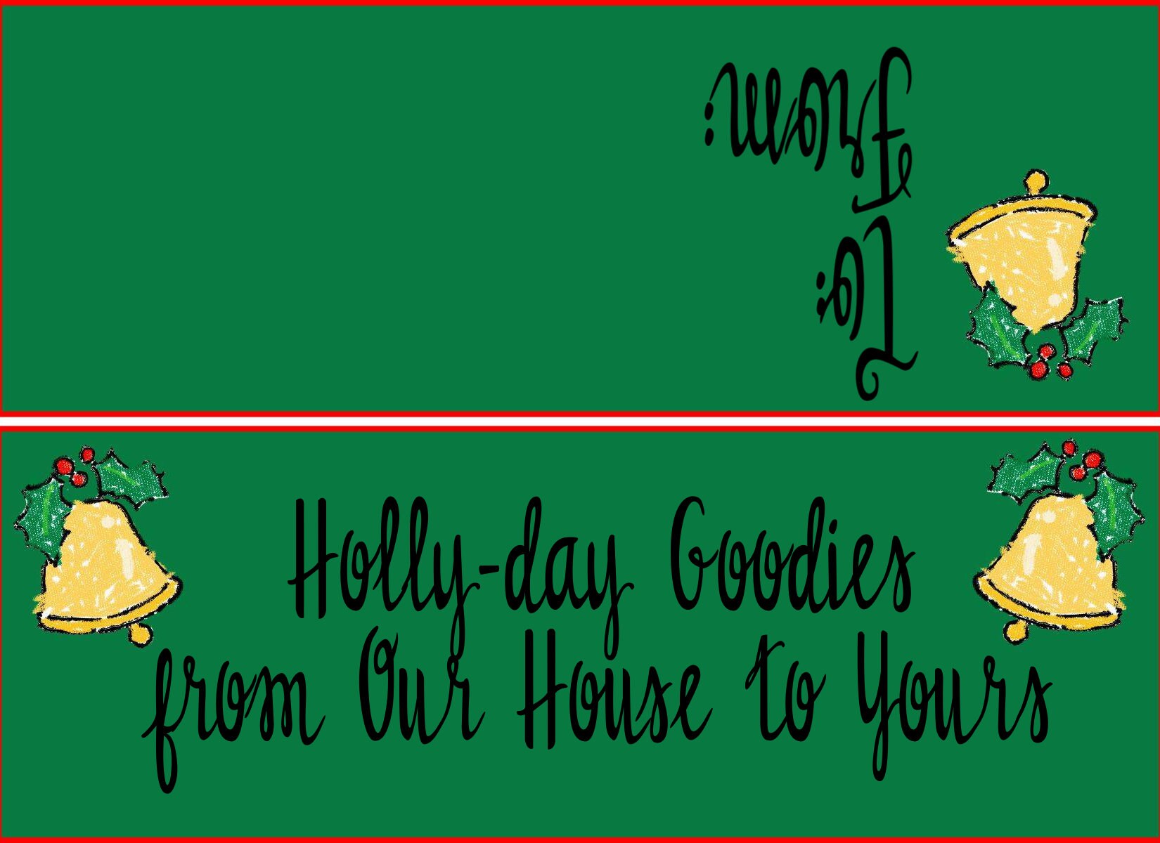 TREAT Toppers-holly-day Goodies-3 Sizes for Different Treat - Etsy