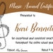 TREBLE CLEF MUSIC Award Certificate-unique Clef Sign Highlights This ...
